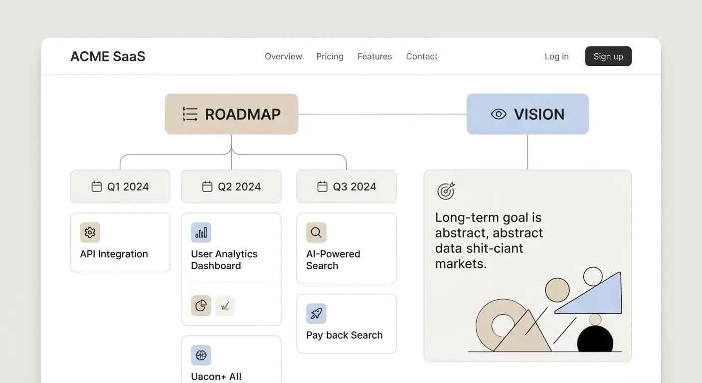 Как сделать страницу Roadmap и Vision для SaaS на сайте | ТакПросто.ai